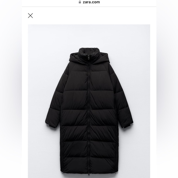 Zara | Jackets & Coats | Water And Wind Protection Puffer Jacket Long ...